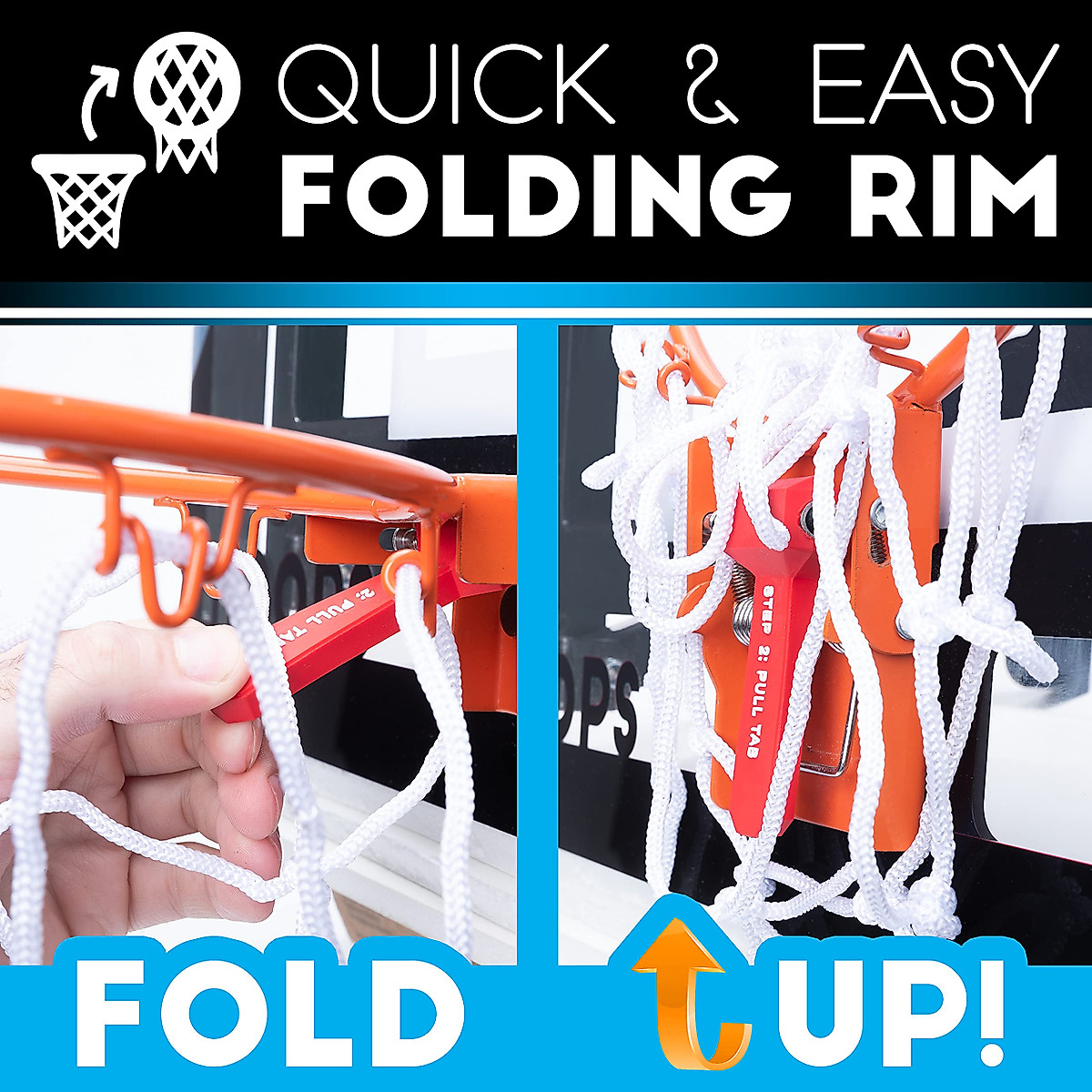 Franklin Sports Wall Mounted Basketball Hoop – Fully Adjustable – Shatter Resistant – Accessories Included, Black/White