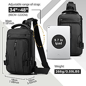 Sling Crossbody Backpack Shoulder Bag for Men,Travel Hiking Chest Bag Daypack