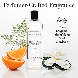 The Laundress Delicate Wash, Double Concentrated, Lady Scent, Detergent Delicate, Lingerie & Silk Detergent, Lingerie Wash, 16 Fl Oz