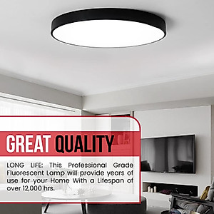 BULBMASTER FC8T9/CW 22 Watt 8 Inch Round T9 Fluorescent Circular Light Bulb, Cool White 4100K, 1120 Lumens G10Q 4-Pin Base 22W Circline Ceiling Lights