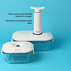 PrepSealer Everyday keep fresh, Meal prep, Borosilicate glass vacuum container starter kit - 8PC