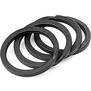 FEGVE Titanium Key Rings Split Rings 4 Packs, Key Rings for Keychains, Keychain Ring for Home Car Keys Organization (Black - 32 mm / 1.25 inches)