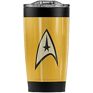 LOGOVISION Star Trek Star Trek Command Uniform Stainless Steel Tumbler 20 oz Coffee Travel Mug/Cup, Vacuum Insulated & Double Wall with Leakproof Sliding Lid | Great for Hot Drinks and Cold Beverages