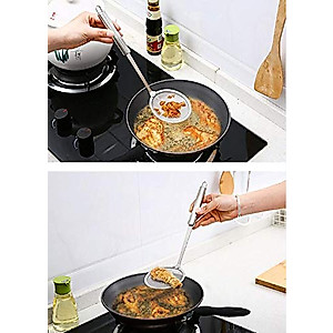 KINGSUPER Hot Pot Fat Skimmer Spoon Stainless Steel Mesh Food Strainer for Oil Filter Skimming Grease and Foam