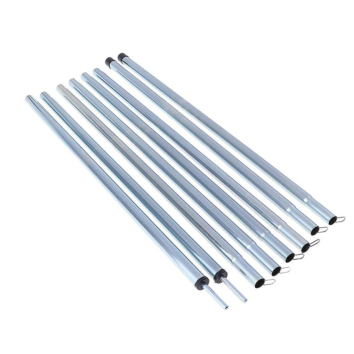 2Pcs 4 Section Tarp Shelter Canopy Tent Awning Support Rod Porch Iron Pole