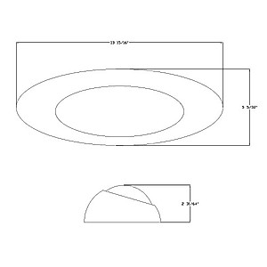 Lumitronics RV 12" LED Oval Outdoor Exterior Scare/Porch Light - Clear Lens (Black)