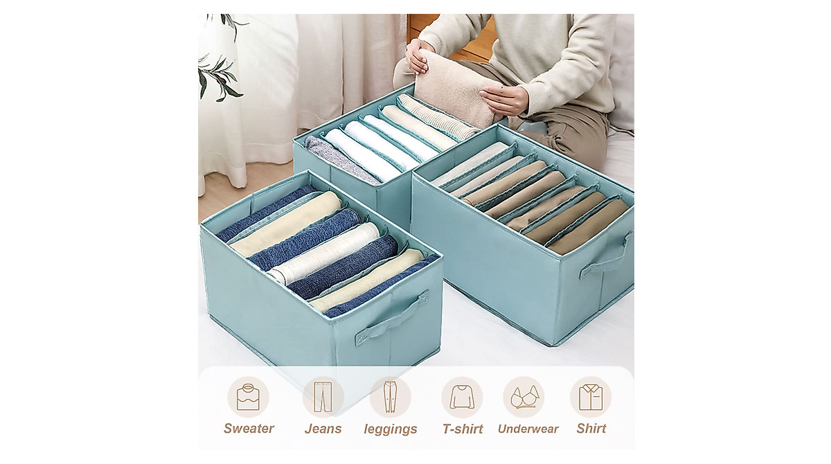 GWSNIO Wardrobe Organizer - Foldable Clothes Storage