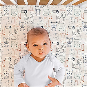 The Peanutshell Puppy Dog Fitted Crib Sheet - Pug Life Nursery Collection