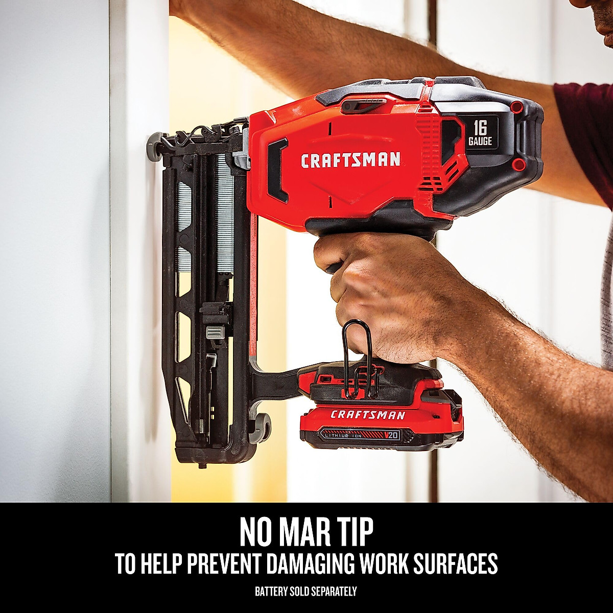 CRAFTSMAN V20 Cordless Finish Nailer, 16 Gauge, Bare Tool Only (CMCN616B)