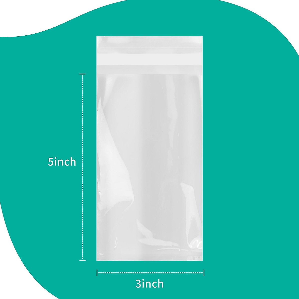 iMailer - 1000 Pack - 3" x 5" Cellophane Treat Bags Self Sealing- Small Plastic Poly Bags for Bakery, Cookies, Party Favors, Jewelry, Photo