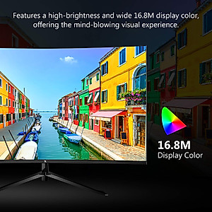 Z-Edge UG32F 32-inch Curved Gaming Monitor 16:9 1920x1080 200Hz Frameless LED Gaming Monitor, AMD Freesync Premium Display Port HDMI Built-in Speakers