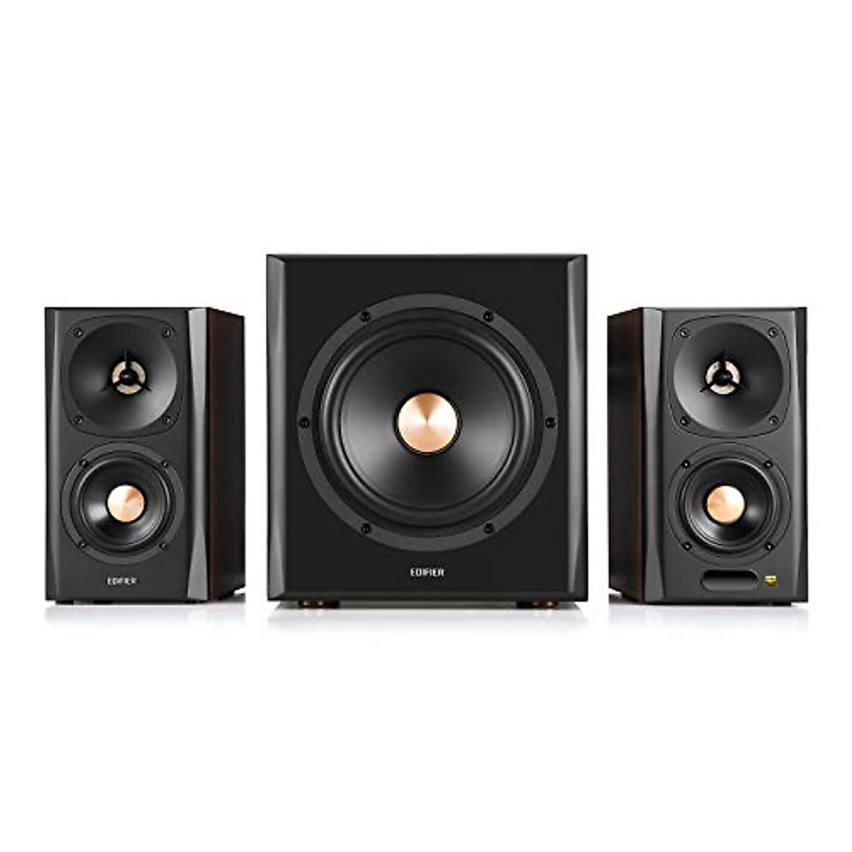 Edifier S360DB Bookshelf Speaker with Wireless Subwoofer, 2.1 Speaker System, Bluetooth v4.1 AptX Wireless Sound, for Computer Rooms, Living Rooms, and Dens