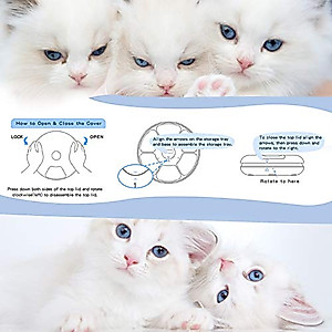 Automatic Cat Feeder - 6-Meal Wet and Dry Food Programmable Auto Dispenser with Digital Timer - Suitable for Cats and Small Dogs- USB & Battery Power Supply - Portion Control - Easy to Open Cover