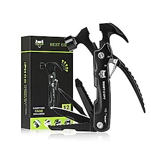 Dad Gifts Who Wants Nothing Fathers Day, Gifts for Dad from Son Daughter, Cool Gadgets, Unique Birthday Gift Ideas for Men Father, 12 in 1 Mini Hammer Multitool