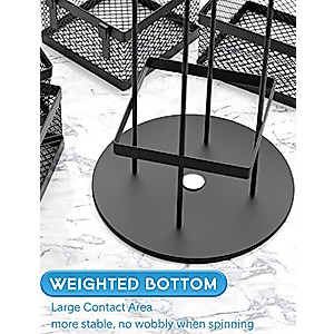 Tea Bag Organizer, Tea Bag Storage Holder Spinning Carousel 96 Teabags Container, Lazy Susan Coffee Creamer Sweetener Tea Caddy for Kitchen Counter Cabinet Pantry Shelf Organizer