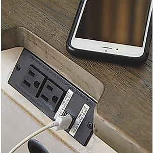 Signature Design by Ashley Bolanburg Farmhouse 1 Drawer Nightstand with Outlets & USB Charging Ports, Antique White