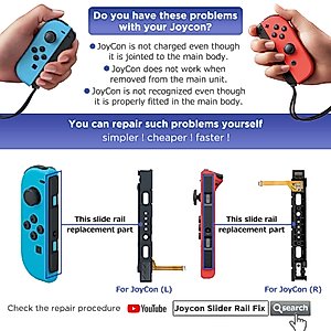 GeeRic, Joycon Joystick Replacement, 34 PCS Joycon Repair Kit Compatible with Switch OLED, Joycon Repair Kit Joystick Replacement Parts Set Compatible with Switch