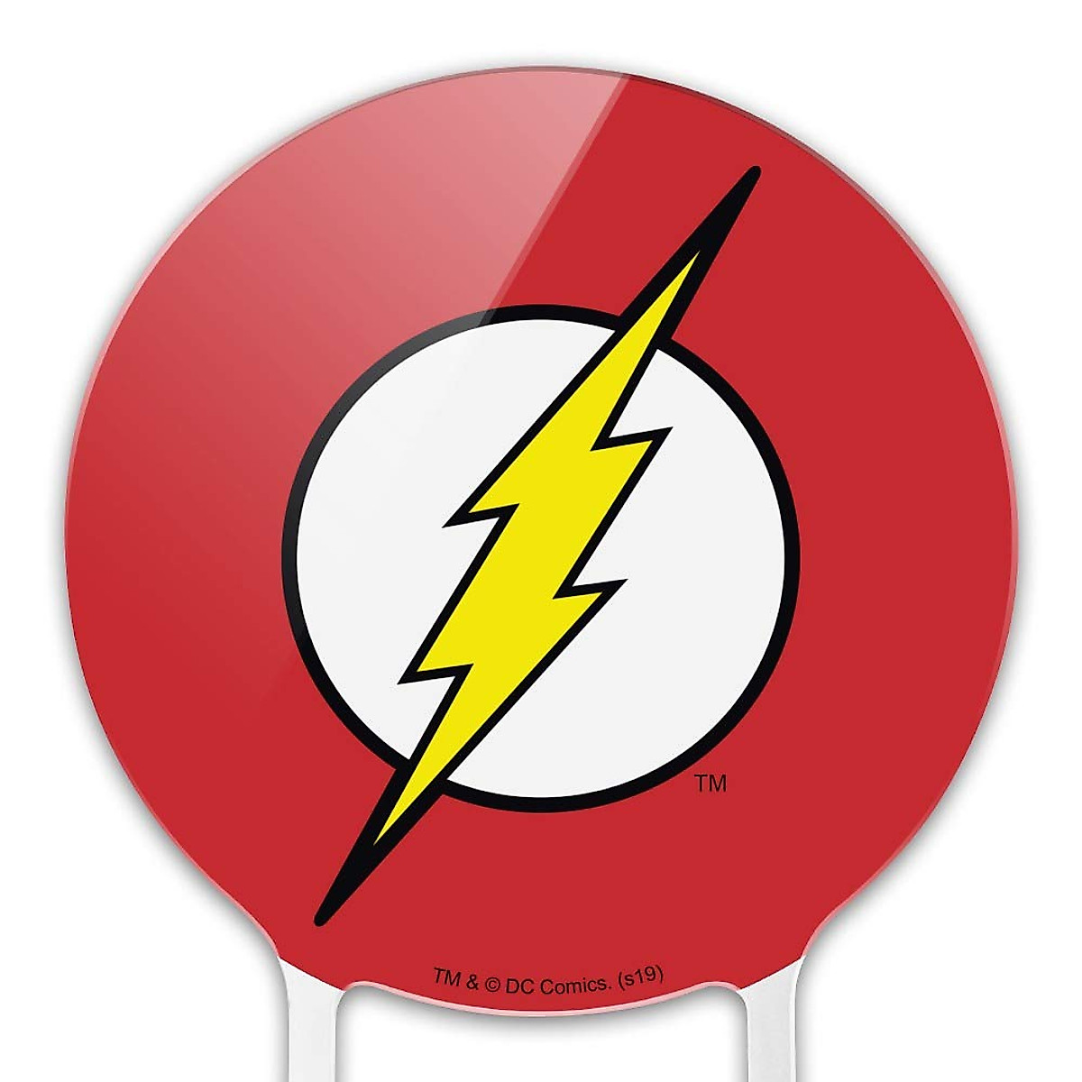 Acrylic The Flash Lightning Bolt Logo Cake Topper Party Decoration for Wedding Anniversary Birthday Graduation