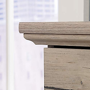 Sauder Palladia Dresser, L: 57.64" x W: 15.51" x H: 33.78", Split Oak Finish