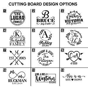 Personalized Charcuterie Board Custom Mr Mrs Cutting Board Butcher Block Cutting Board Wood Engraved