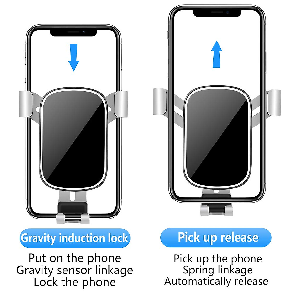 LUNQIN Car Phone Holder for 2016-2023 Ford Mustang Auto Accessories Navigation Bracket Interior Decoration Mobile Cell Phone Mount