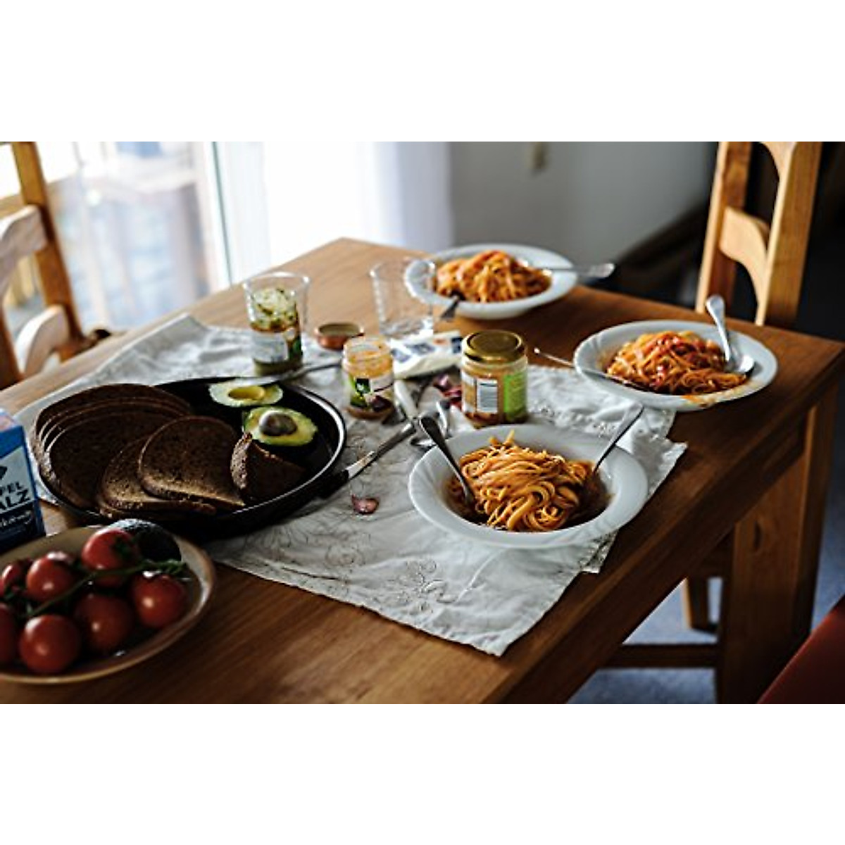 B.R.A.S.I.L.-Möbel TableChamp Dining Table Rio 63 x 31.5 Honey Solid Wood Pine Oiled Farmhouse Extension Extendable Optional