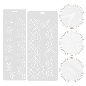 Ciieeo Quilt Stencil 2Pcs Quilting Creations Stencils for Machine and Hand Quilting Quilt Plastic Stencils for Borders
