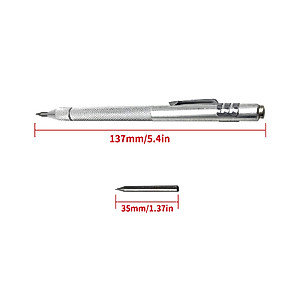 4 Pack Tungsten Carbide Scriber with Magnet, Aluminium Etching Engraving Pen with 8 Replacement Marking Tip, Great for Glass/Ceramics/Metal Sheet
