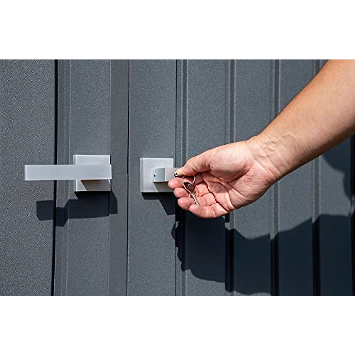 Arrow Shed Elite 12' x 12' Outdoor Lockable Gable Roof Steel Storage Shed Building, Anthracite