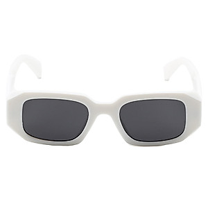 setigblom Trendy Y2K Rectangle Sunglasses for Women Men 90s Glasses Retro Shades Square Frame