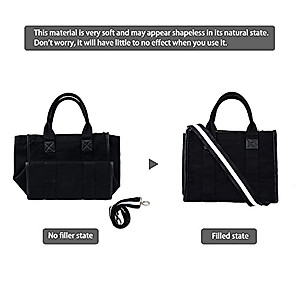 MEEJUNE Women Canvas Tote Handbags Casual Shoulder Work Bag Crossbody (Multi)