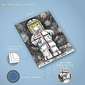 Prints Wall Legos Style Figures Jobs Art | Posters for Boys Room Decor Interlocking Figure Prints Room Decor For Boys, Girls And Toddlers, Boys Room Decor Policeman, Fireman, Emmet 4 Posters Set Printed On Ivory Paper Great For Kids Playroom, Kid Bedroom