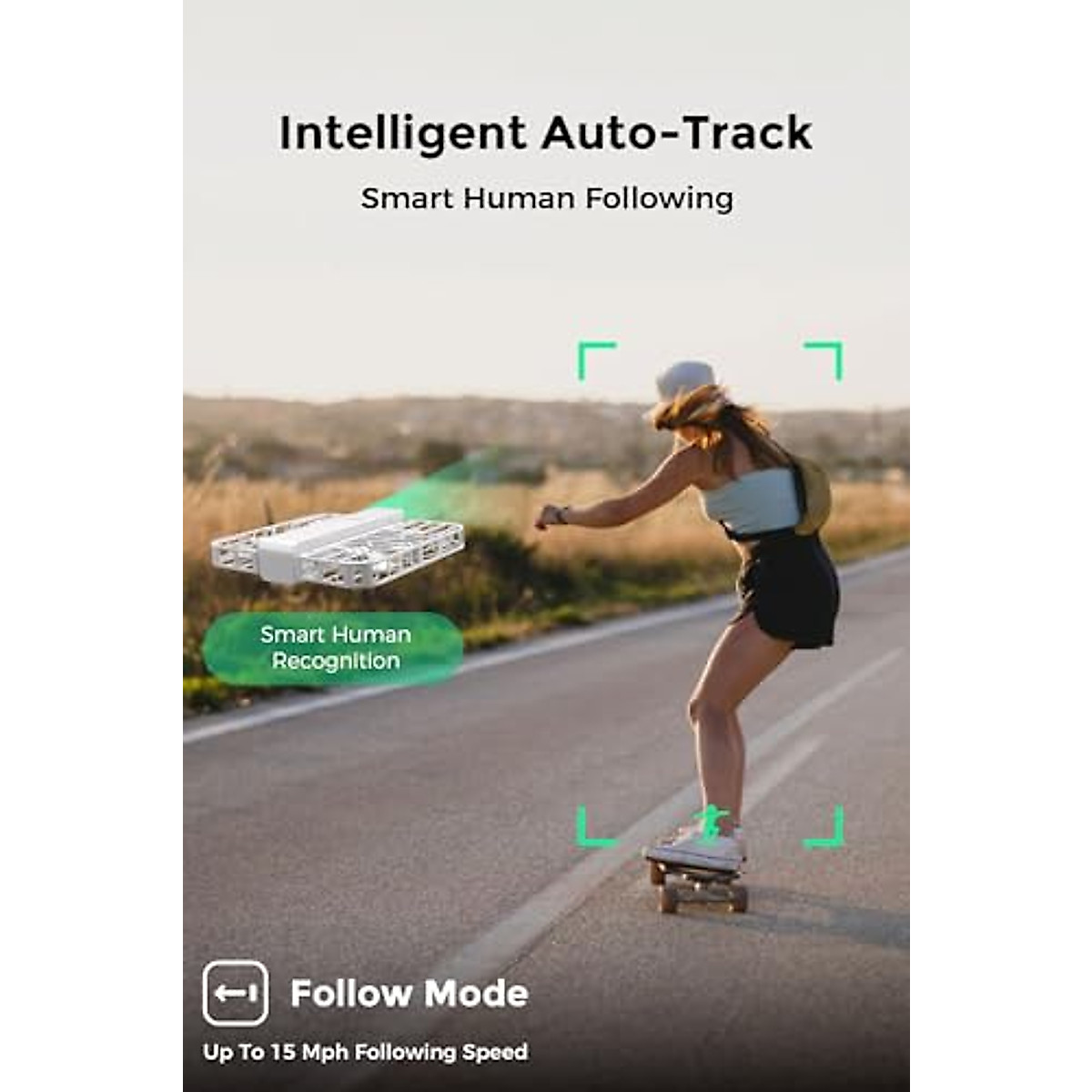 HOVERAir X1 Drone with Camera, Self-Flying Camera Drone with Follow Me Mode, Foldable Mini Drone with HDR Video Capture, Palm Takeoff, Intelligent Flight Paths, Hands-Free Control Black (Combo)