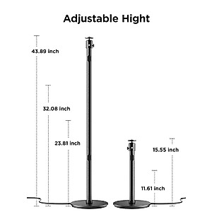 Pokitter Projector Floor Stand, Projector Tripod Black - Adjustable Height 4.1" to 40.2", 360 Degree Swivel Pivot Ball Head - Perfect for Small Camera Webcam Microphone Projector GoPro