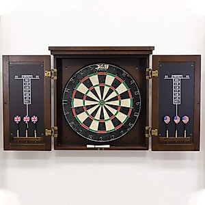 American Legend Traditional Dartboard Cabinet, brown