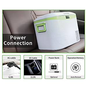 Megiu Car Fridge Portable 12V Refrigerator 19 Quart (18 Liter) 12 Volt Freezer Compressor Cooler 12V/24V DC 110～240 V AC for Truck Van RV Camper SUV and Home Use -18℃~+15℃