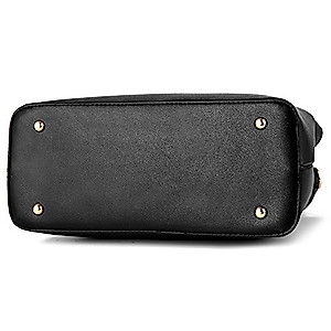 Dreubea Women's Leather Handbag Tote Shoulder Bag Crossbody Purse Pink