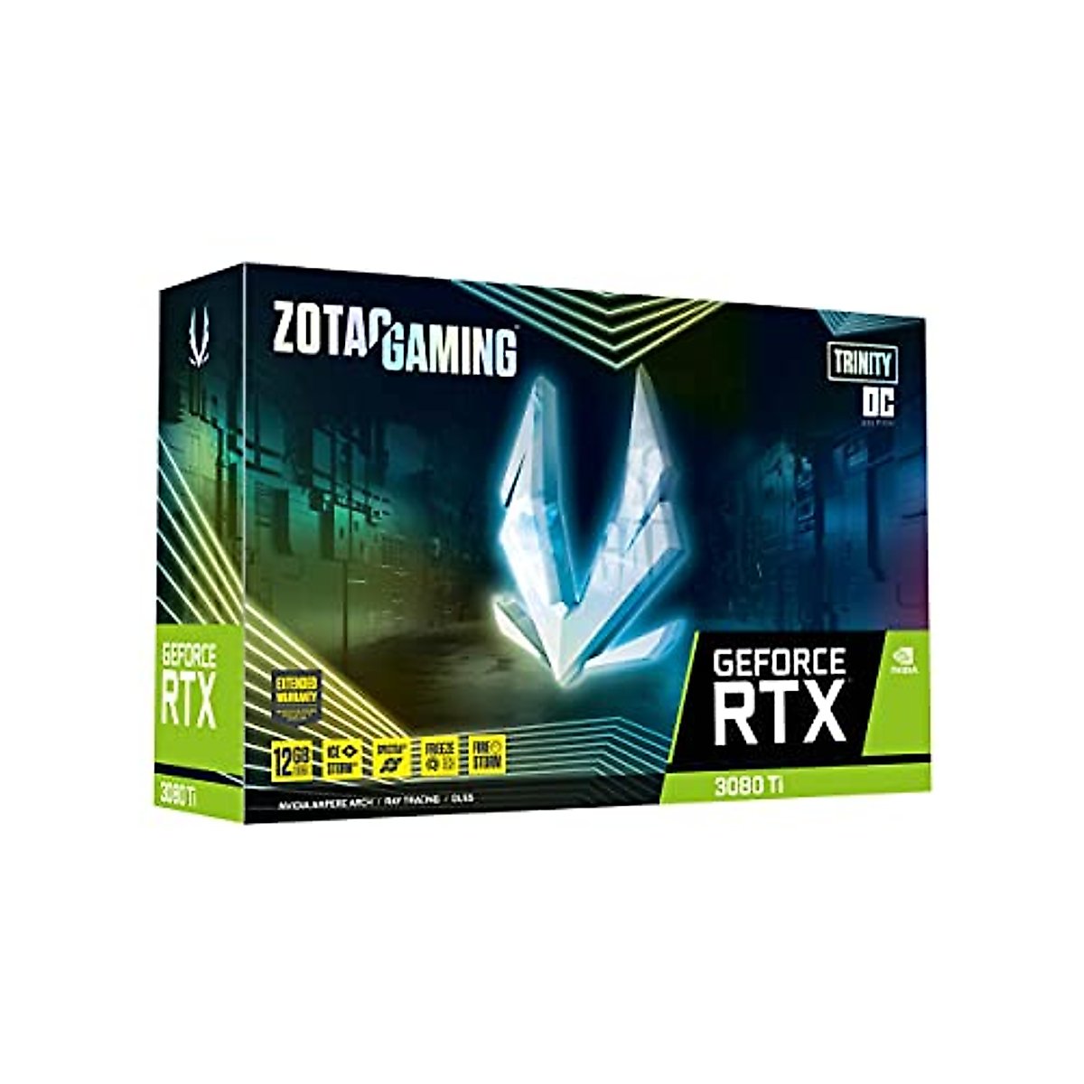 ZOTAC Gaming GeForce RTX™ 3080 Ti Trinity OC 12GB GDDR6X 384-bit 19 Gbps PCIE 4.0 Graphics Card, IceStorm 2.0 Advanced Cooling, Spectra 2.0 RGB Lighting, ZT-A30810J-10P