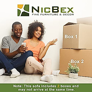 NicBex Convertible Sectional Sofas, 3 Seat Couch, Navy