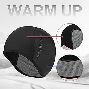 ROCKBROS Thermal Skull Cap Winter Hats for Men Women Ear Warmers Cold Weather Gear Helmet Liner for Cycling Running Ski