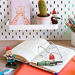 HNHMT 3Pcs Garden Gnomes,Mini Military Garden Gnome with Guns,Resin Soldier Gnomes Statue,Naughty Dwarf Statue,Gnome Garden Figurines Gifts for Women,Funny Gnome Decorations for Home Patio Yard Lawn