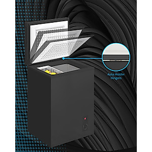 Muhub 3.5 Cu Ft Chest Freezer, Compact Freezer with 7 Level Adjustable Temperature,Top Open Door Freezer with Removable Storage Basket,Energy Saving Deep Freezer, Black