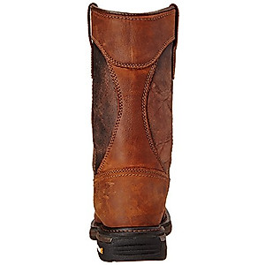 Carhartt mens 11" Wellington Square Safety Toe Leather Work Cmp1218 industrial and construction boots, Brown/Dark Brown Leather, 13 Wide US