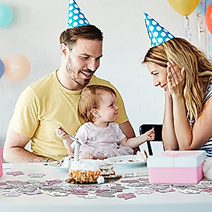 320 Pcs Baby Elephant Baby Shower Confetti,Elephant Baby Shower Decoration Elephant Theme Table Party Confetti for Baby Shower Gender Reveal Party Supplies (Pink, Gray, White)