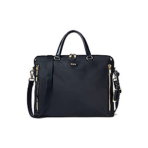 TUMI Voyageur Kendallville Brief - Briefcase Bag for Women & Men - Laptop Carrying Bag - Black & Gold Hardware
