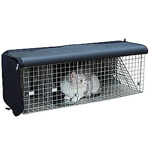 Trap Cage Cover, Animal Trap Cage Cover Small Animal Trap Cover for 1-Door Humane cat Trap 32 x 10 x 12inch, [just Cover，No cage]