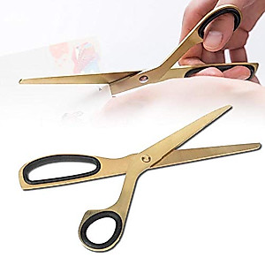 Lightweight Elegant Unique Simplified Golden Scissors, Gold and Black Golden Scissors, Crop Decoration for Office Home