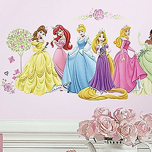 RoomMates RMK1903SCS Disney Princess Glow Princess Peel and Stick Wall Decals