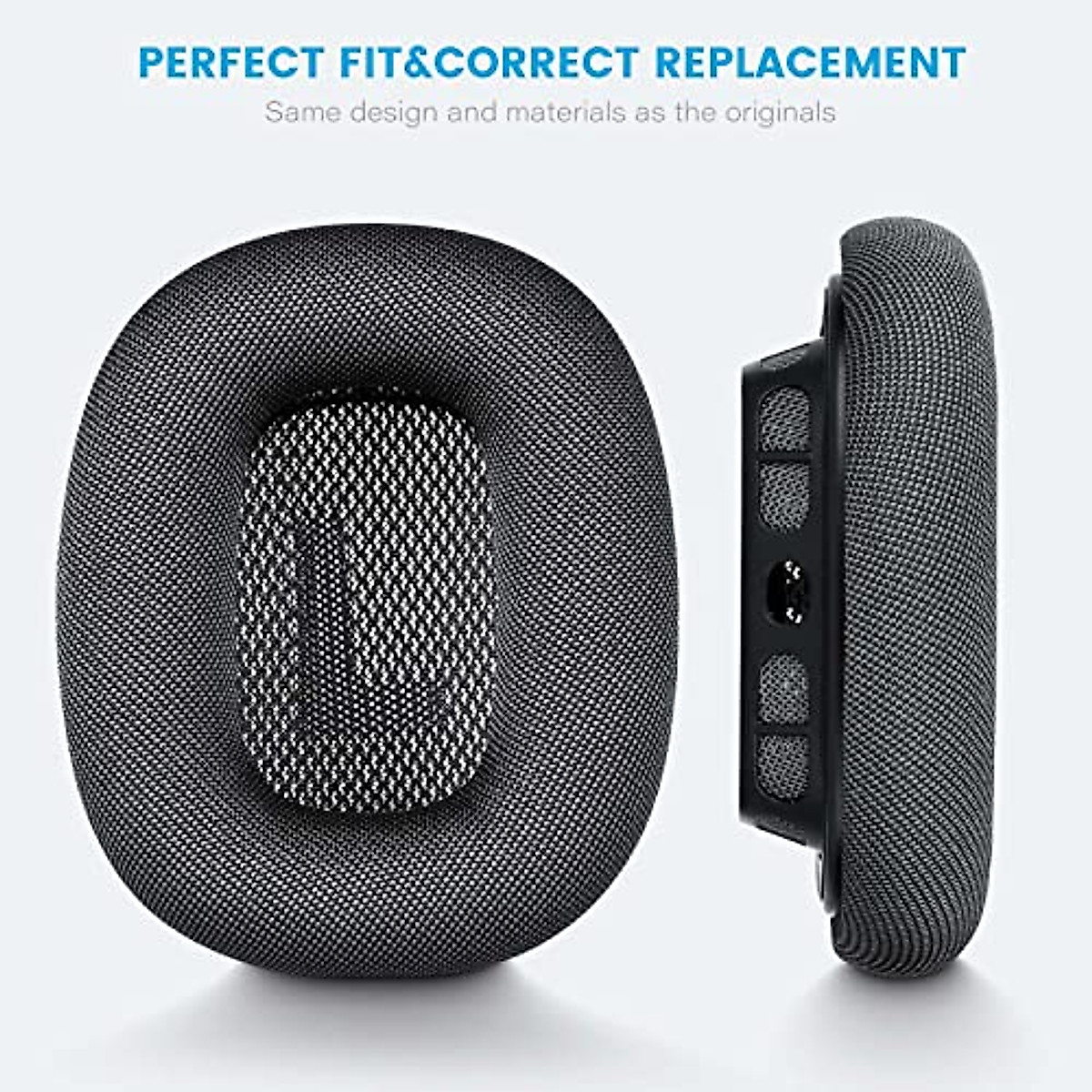 Ear Cushions for Airpods Max, Comfortable Headphones Accessories Replacement Earpads Ear Cups for Apple Airpods Max Headphones - Space Gray, Black