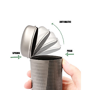 Philley Aluminum Metal Pocket Ultra-Light Silver Eyeglasses Glasses Case (Striped-Grey)